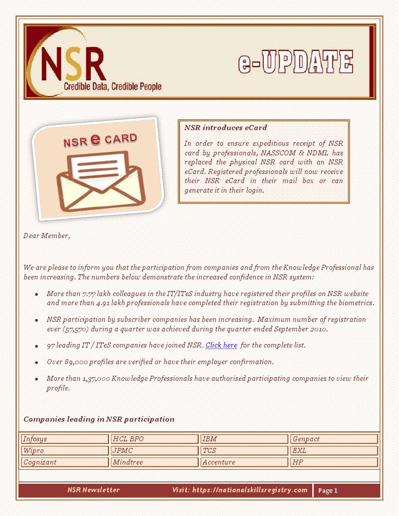 NSR introduces eCard for faster registration | PDF | World Wide Web ...