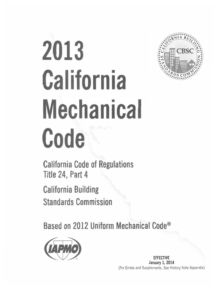 2013.04 - Mechanical Code | PDF | Duct (Flow) | Ventilation (Architecture)