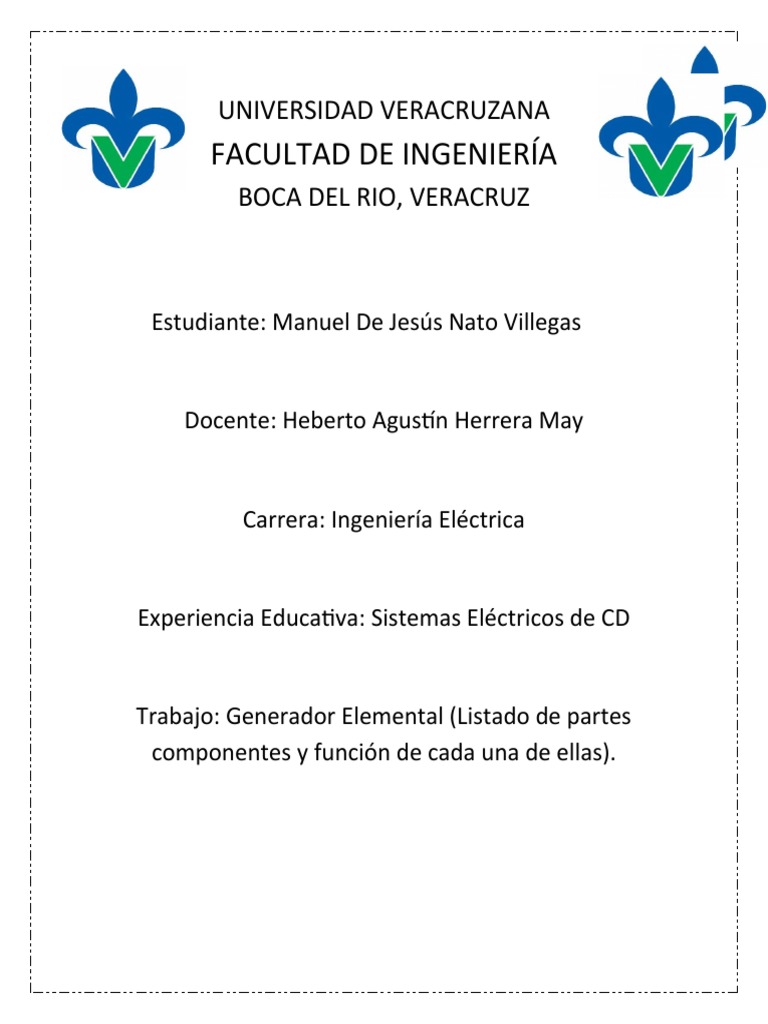 Generador Elemental | Descargar gratis PDF | Generador eléctrico ...