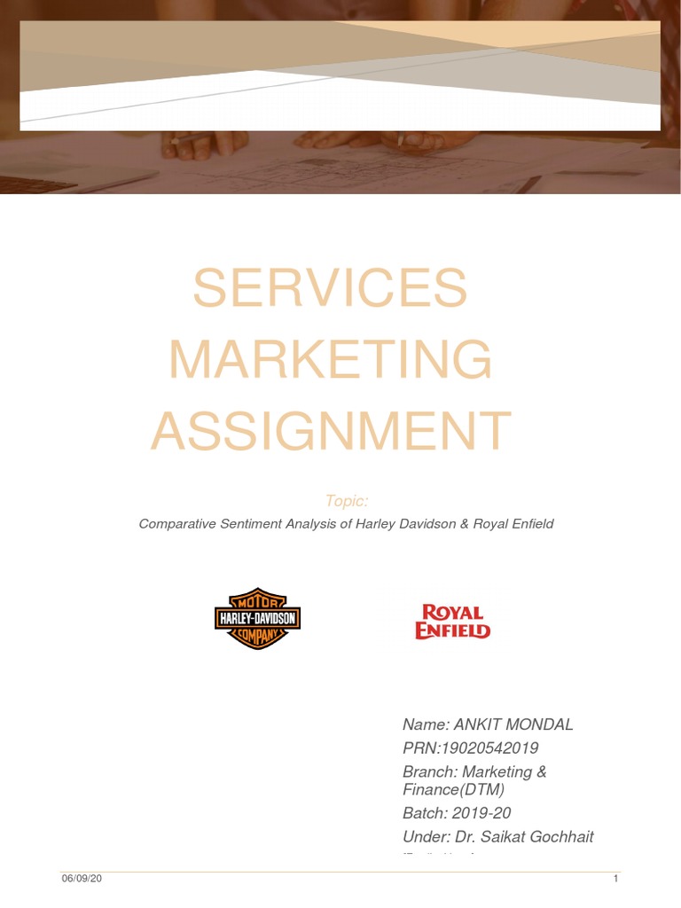 Services Marketing Assignment: Comparative Sentiment Analysis of Harley ...