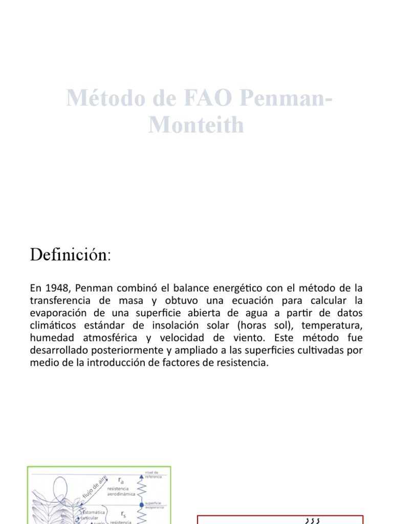 Método de FAO Penman Monteith | PDF