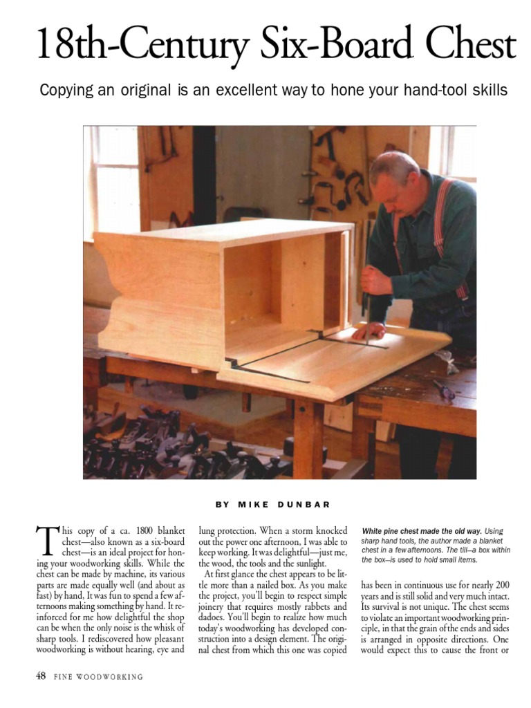 18th-Century Six-Board Chest Plans | PDF | Woodworking | Wood