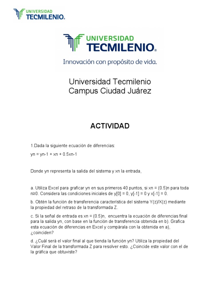 Control Digital Act 6docx | PDF | Ecuaciones | Objetos matemáticos