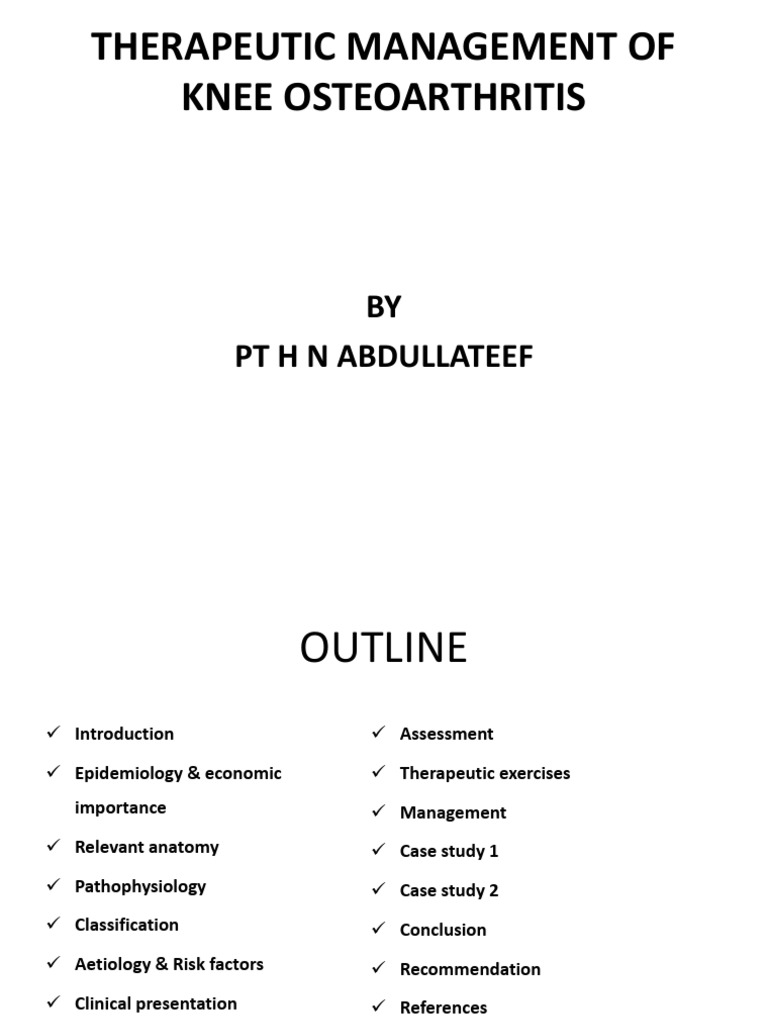 Management of Knee Osteoarthritis | PDF | Lower Limb Anatomy | Medicine