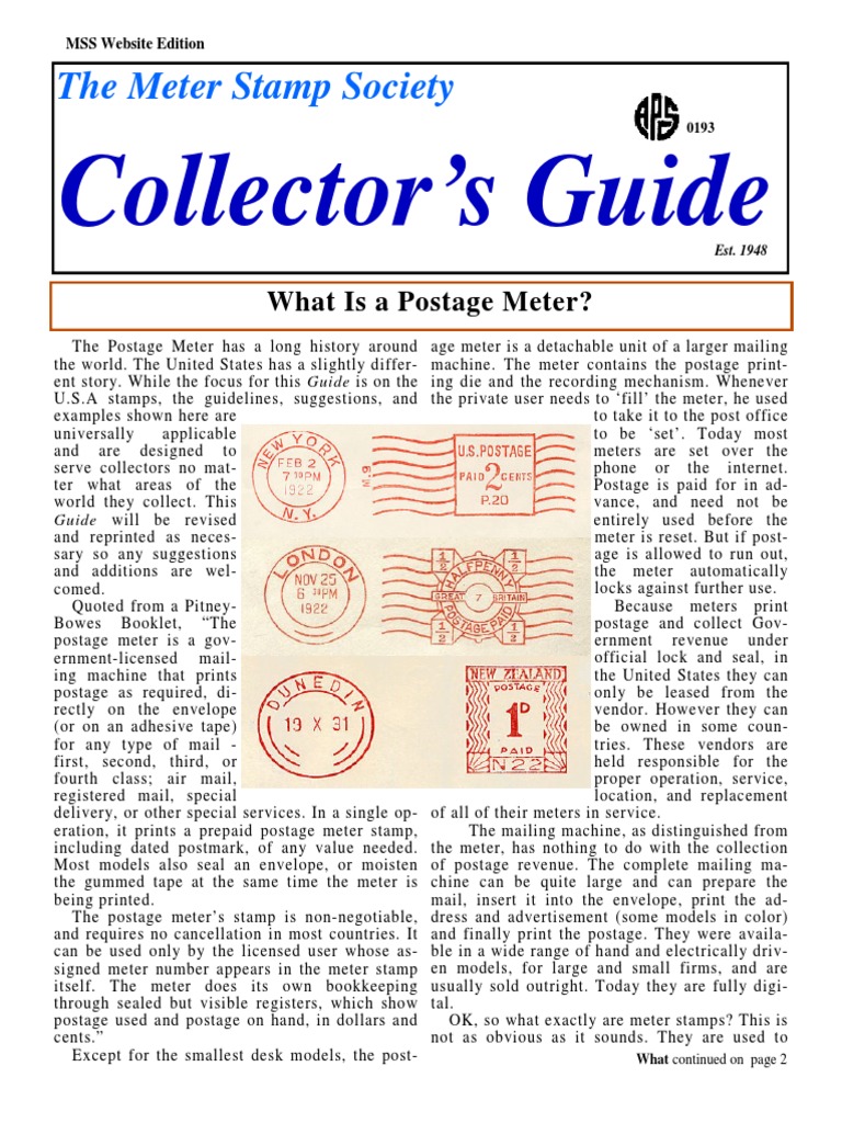 Understanding Postage Meter Stamps | PDF | Postage Stamp | United ...