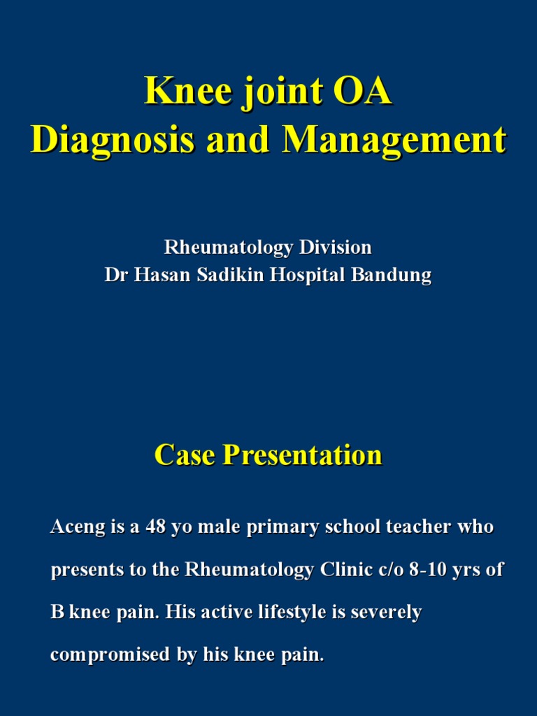 Managing Knee Osteoarthritis Symptoms | PDF | Osteoarthritis | Knee