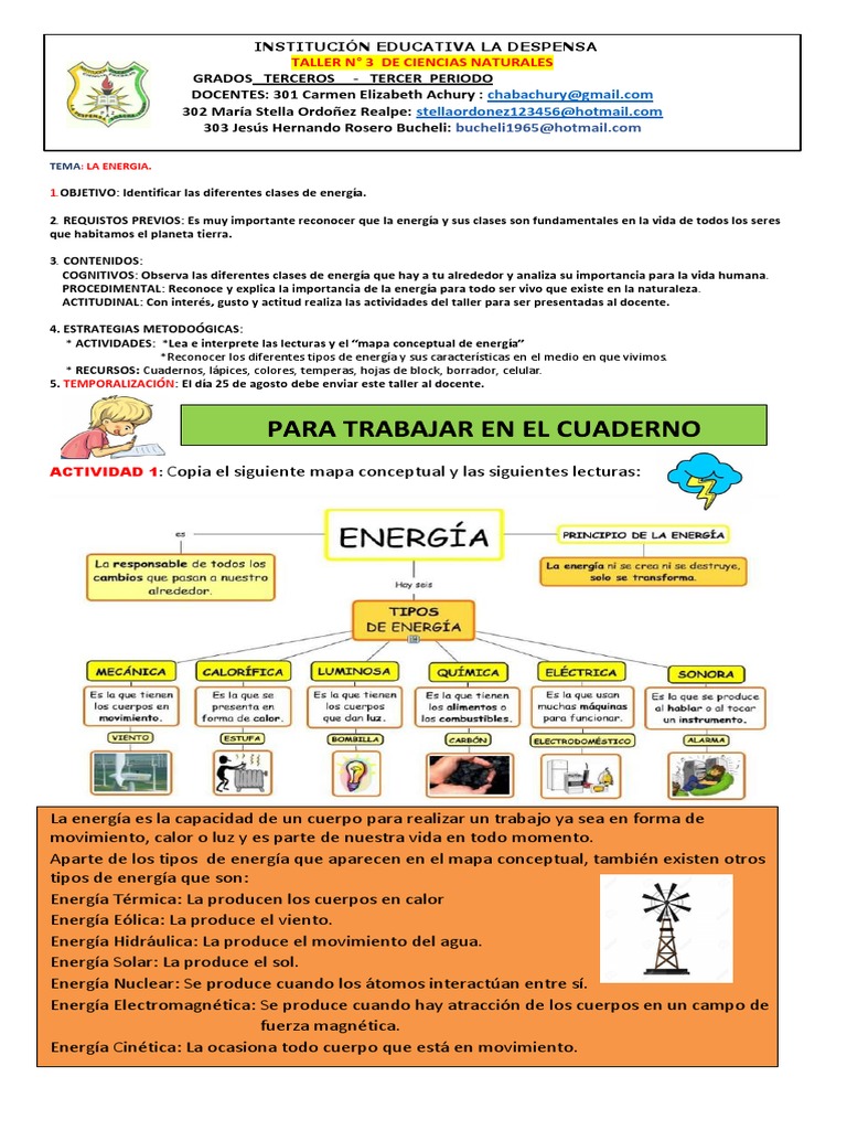 C. NATURALES 3 III Periodo GRADO TERCERO | PDF | Energía renovable | Naturaleza