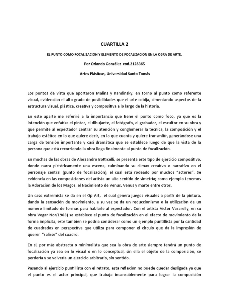Cuartilla 2 | PDF | Pinturas | Composición (artes visuales)