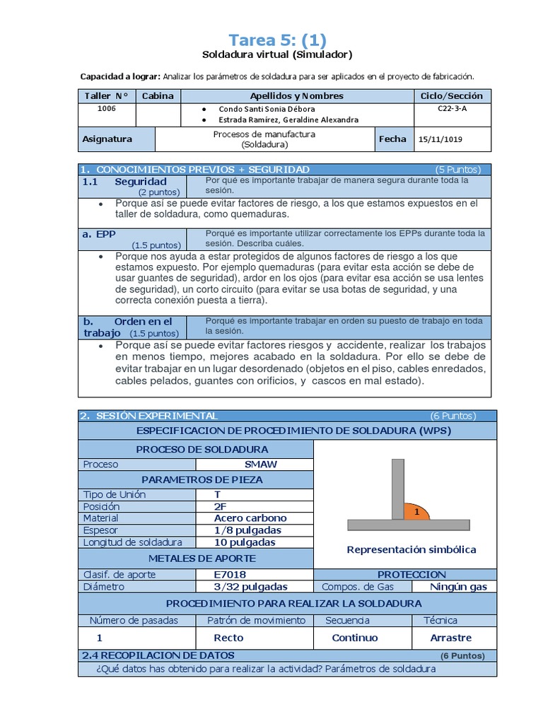 Informe de Soldadura - Soldadura Virtual | PDF | Soldadura | Construcción