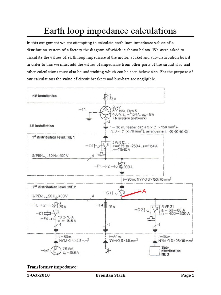 Earth Loop Impedance Calculations | PDF | Electrical Impedance ...