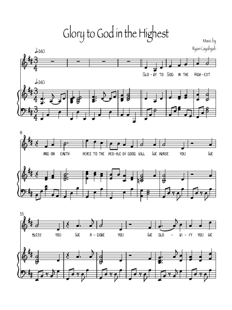 Glory To God Song | PDF