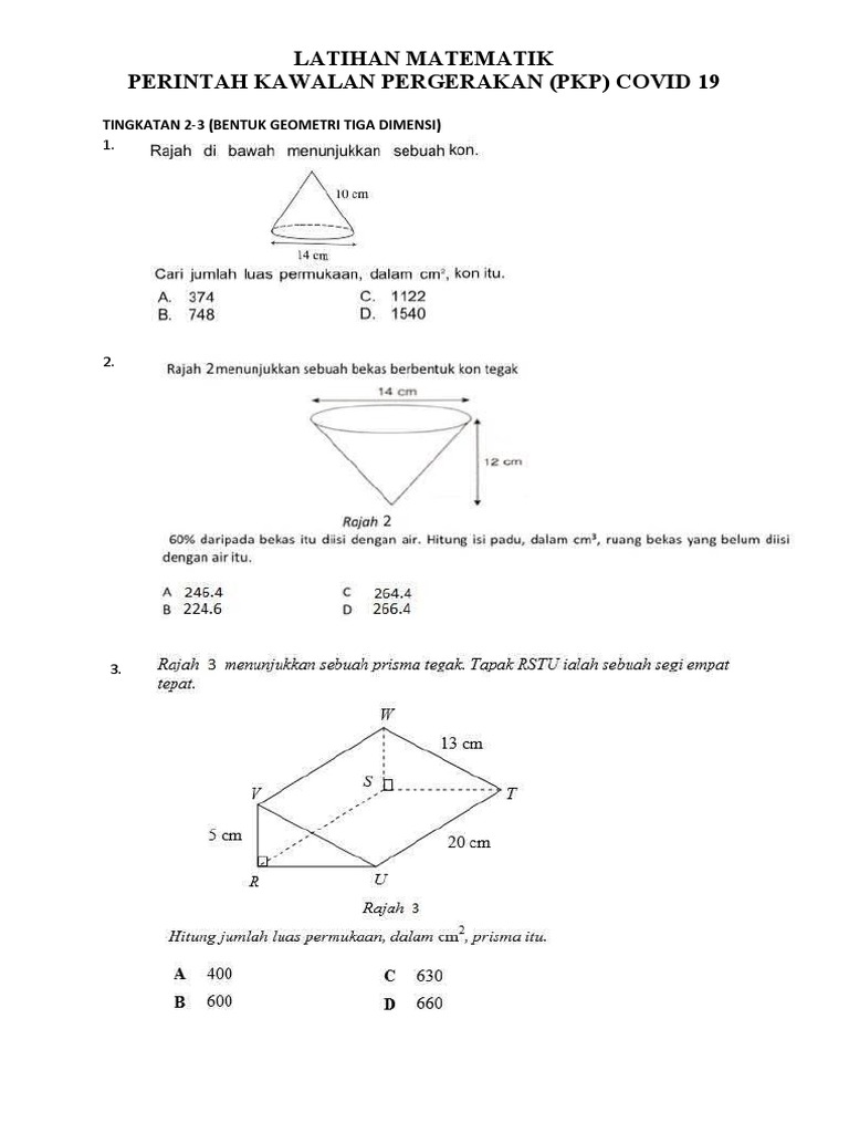 Bab 6 Bentuk Geometri Tiga Dimensi | PDF | Sains & Matematika