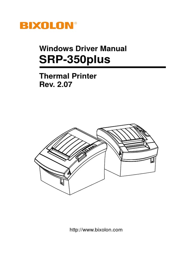 SRP-350plus: Windows Driver Manual | PDF | Microsoft Windows | Printer (Computing)