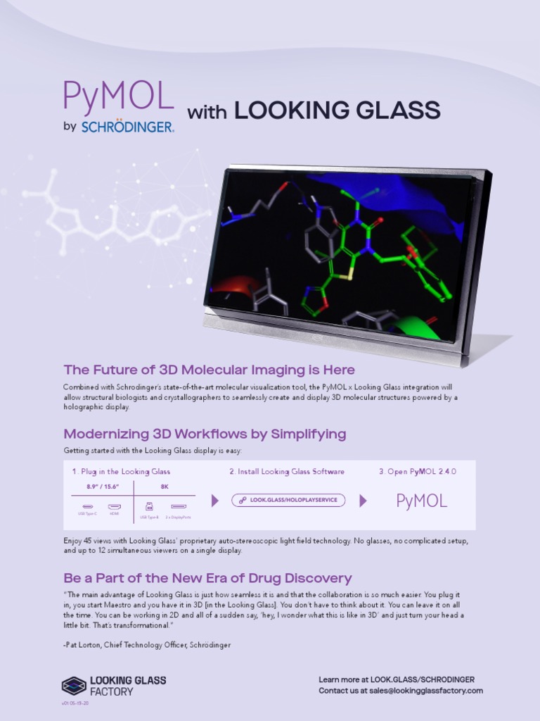 Combining PyMOL and Looking Glass for Revolutionary 3D Molecular ...