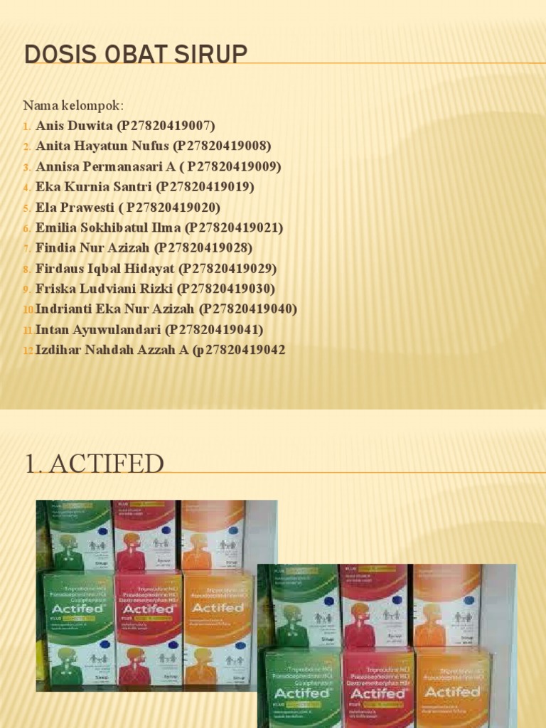 Dosis Obat Sirup | PDF