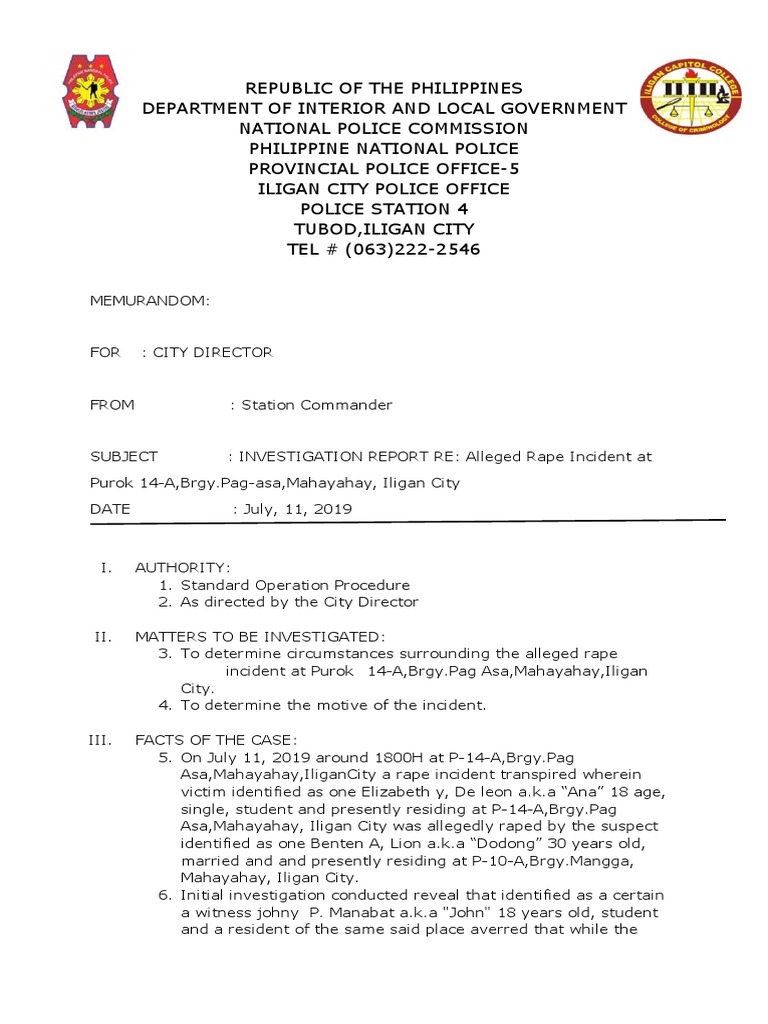 Republic of The Philippines | PDF | Rape | Crime & Violence