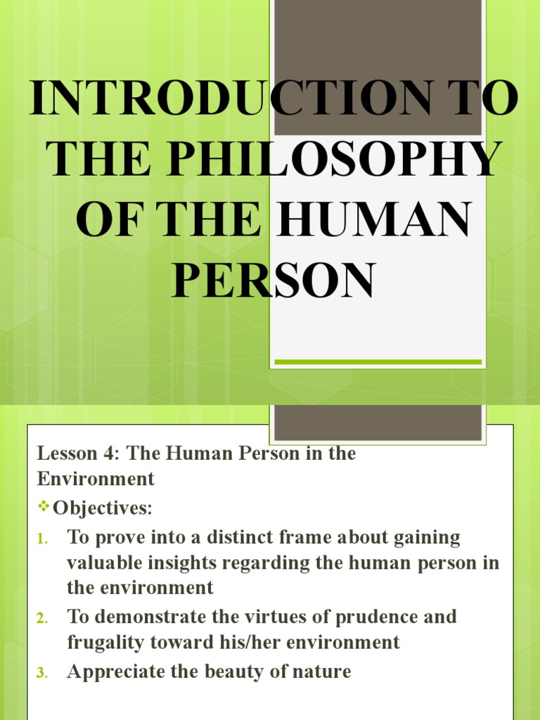 HUMAN PERSON ENVIRONMENT | PDF | Ecology | Nature