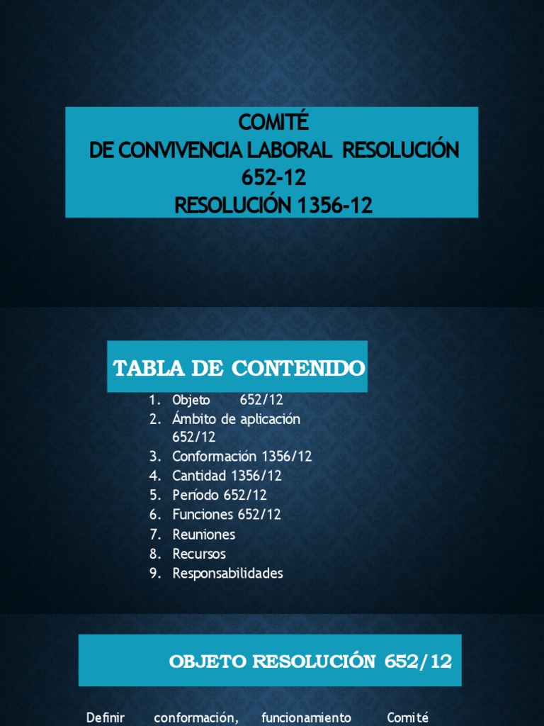 Presentación COMITE DE CONVIVENCIA LABORAL | PDF | Gobierno | Business