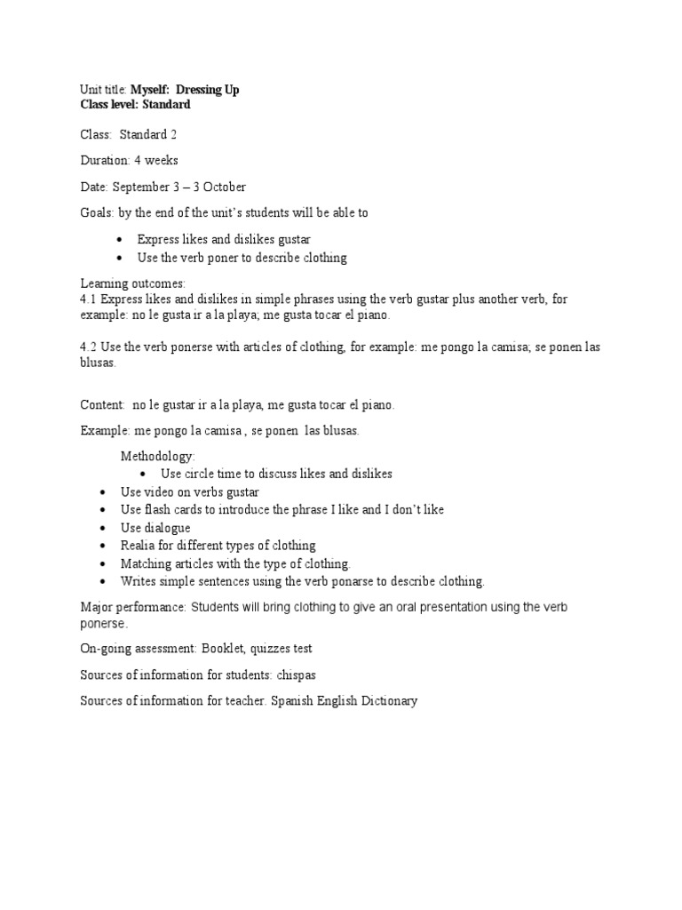 STD 2 Units For Spanish NEW | PDF | Central America | Phrase