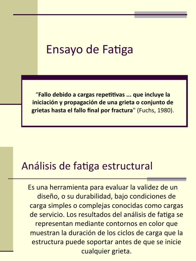 Análisis de Fatiga Estructural | PDF | Fatiga (material) | Estrés ...