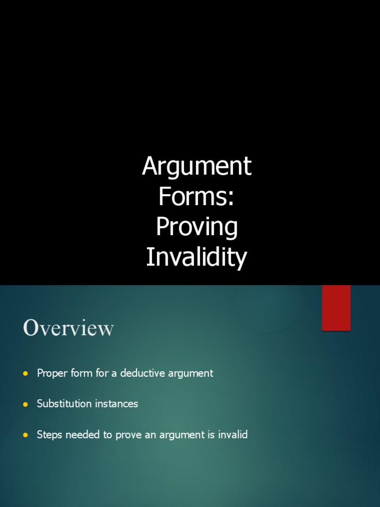 Argument Forms: Proving Invalidity | Download Free PDF | Argument | Deductive Reasoning