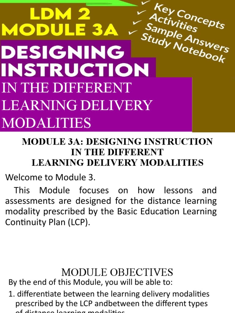 In The Different Learning Delivery Modalities | PDF | Educational ...