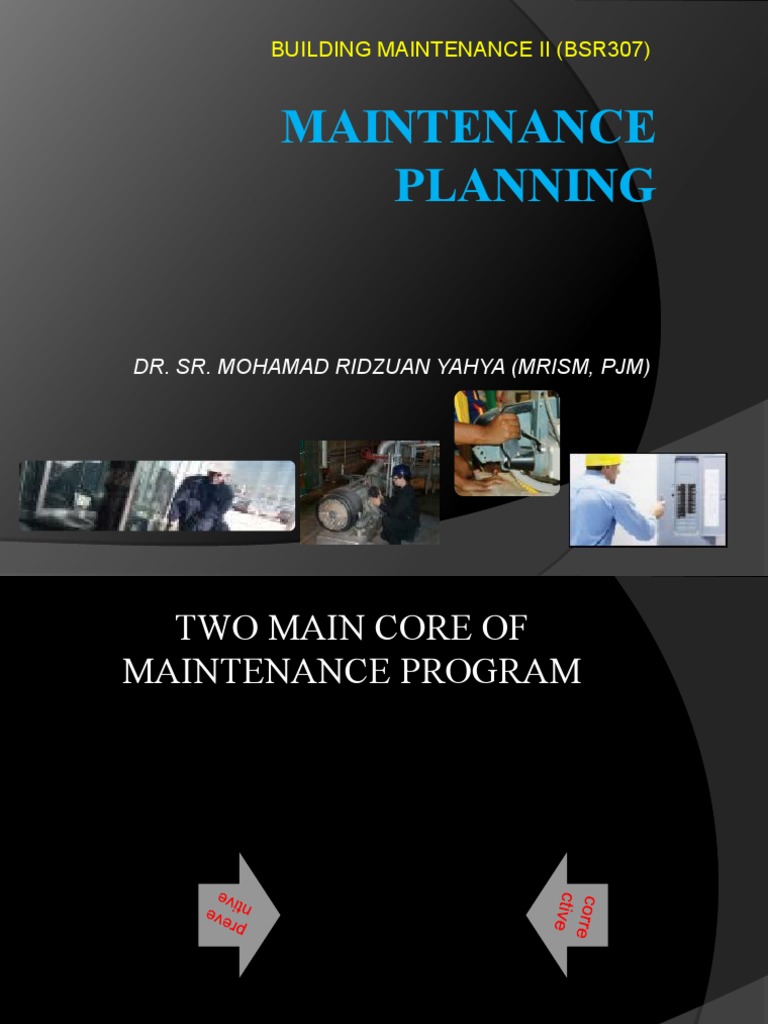 Maintenance Planning Essentials | PDF | Business Process | Systems Theory