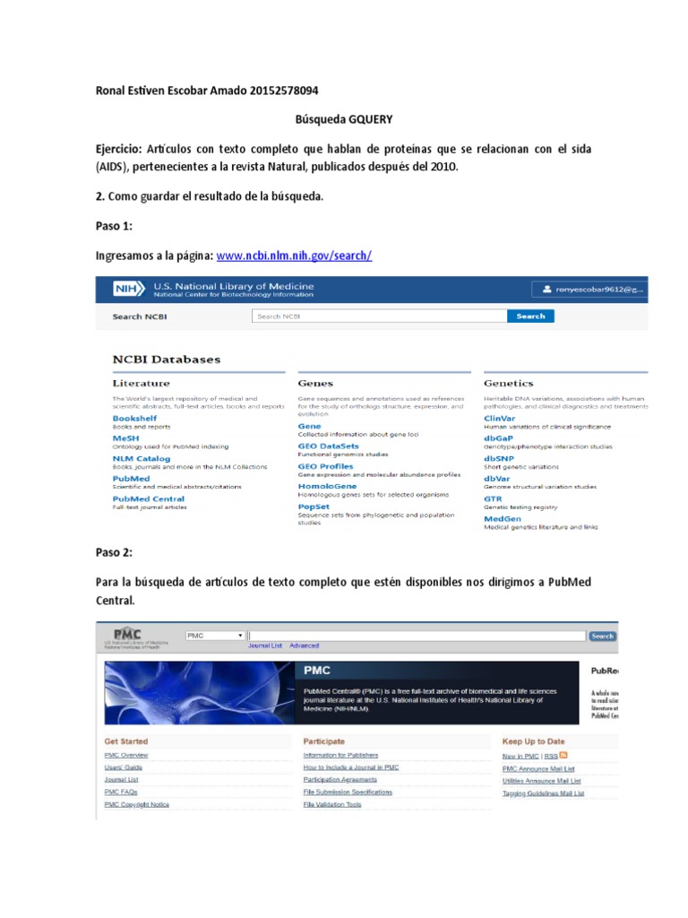 Búsqueda GQUERY Bio2019 | PDF
