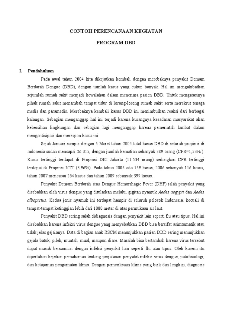 Contoh Perencanaan Program Kegiatan Kesehatan | PDF