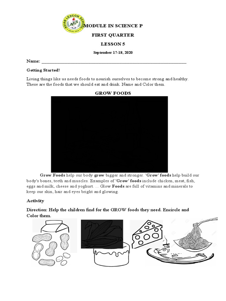 MODULE IN SCIENCE P LESSON 6 Sep.14