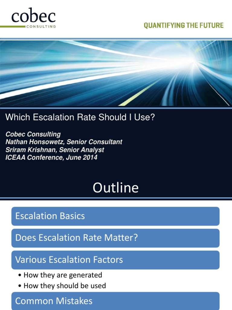 Which Escalation Rate Should I Use? | PDF | Consumer Price Index ...