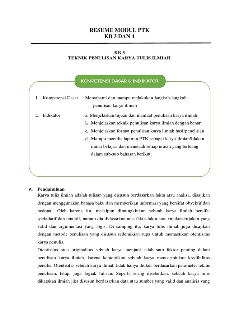 Resume Modul PTK Modul 3 Dan 4 | PDF