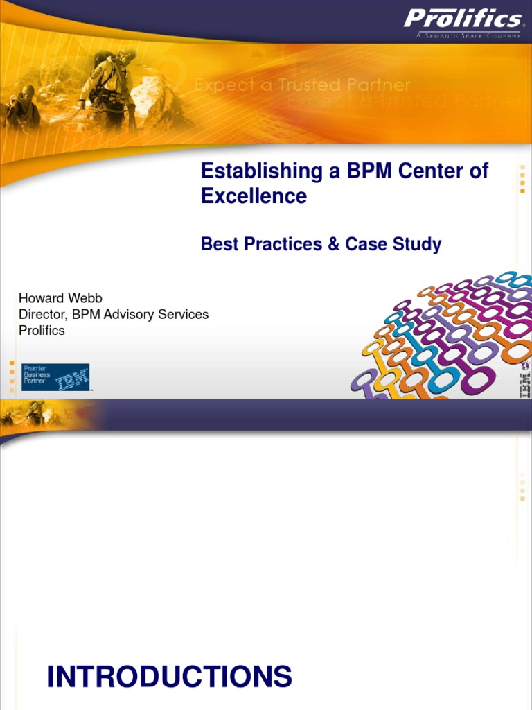 Establishing A BPM Center of Excellence: Best Practices & Case Study ...