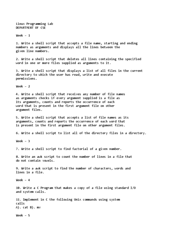 Linux Lab Manual PDF | PDF | File System | Internet Protocols