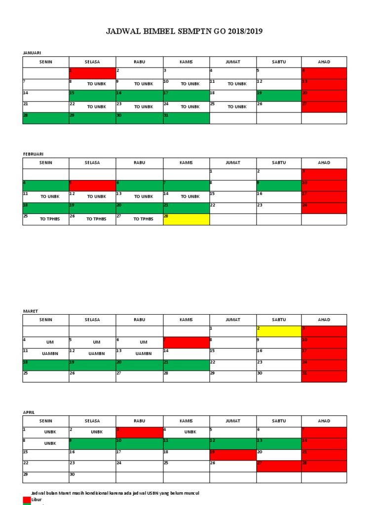 JADWAL Bimbel Go | PDF