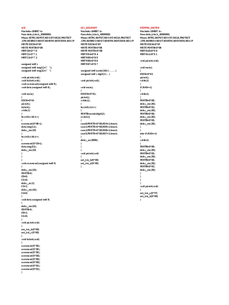 LCD Sev - Segment Stepper - Motor | PDF
