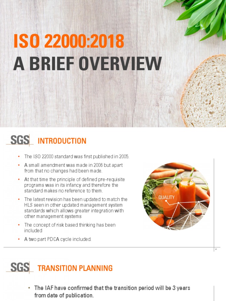 ISO 22000 - 2018 A Brief Overview | PDF | Audit | Risk