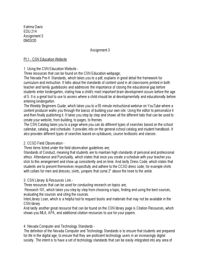 Assignment 3 Edu 214 | PDF | Teachers | Curriculum