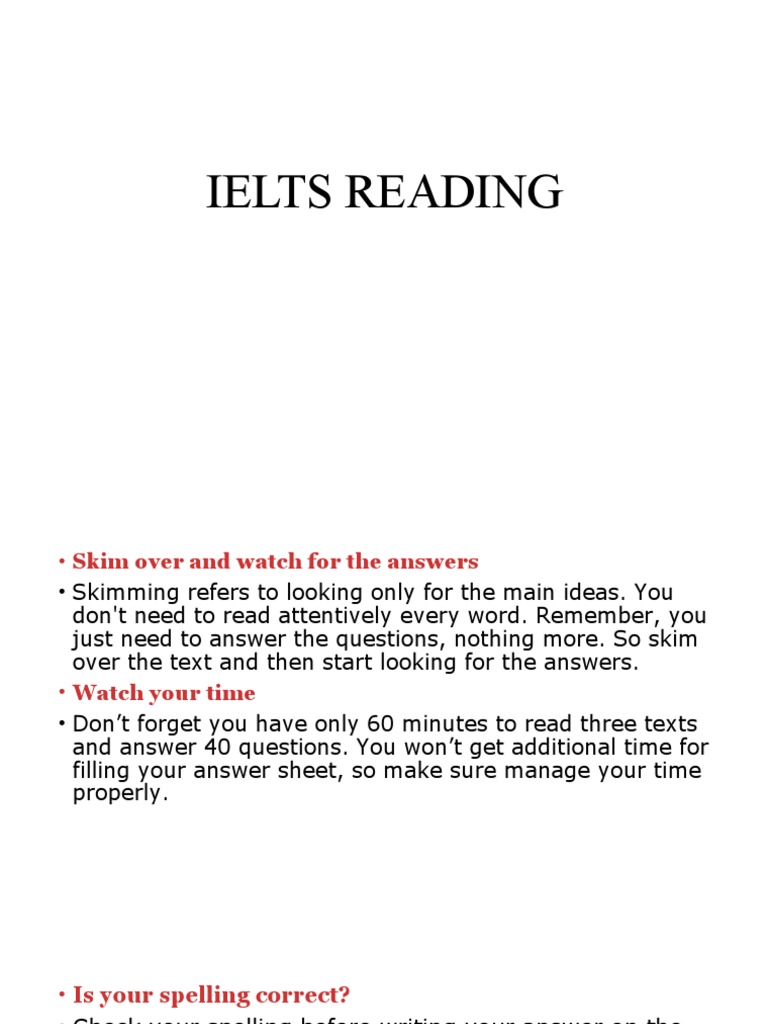 Ielts Reading | PDF