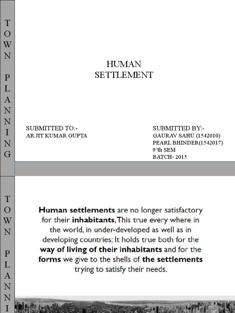 Human Settlement | PDF | Urban Area | Metropolitan Area