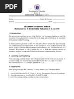 MATH 5 - Q1 - Mod1 PDF | PDF | Division (Mathematics) | Numbers