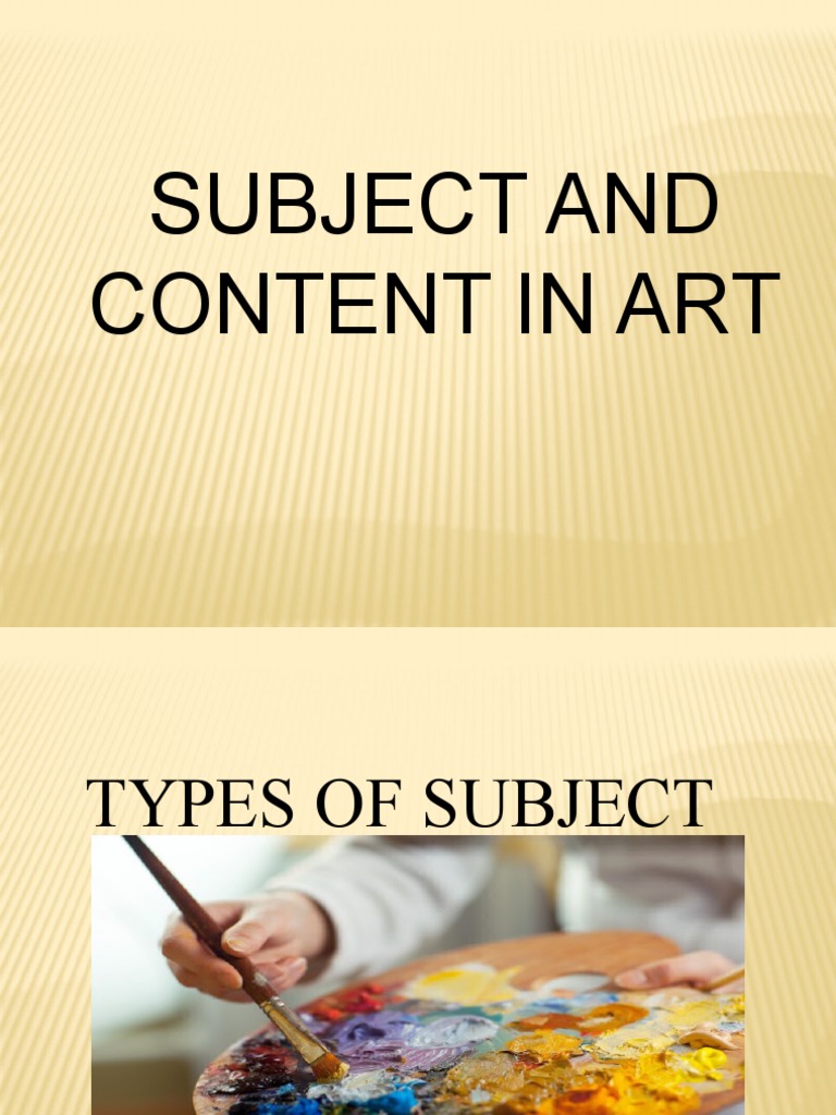 Subject and Content in Art | PDF | Paintings