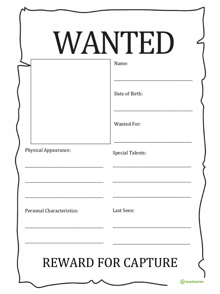 Wanted Poster Template Adobe Reader - 156132 | PDF