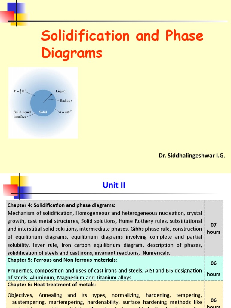 Unit 2-Chapter 4 - Solidification and Phase Diagrams | PDF | Phase ...