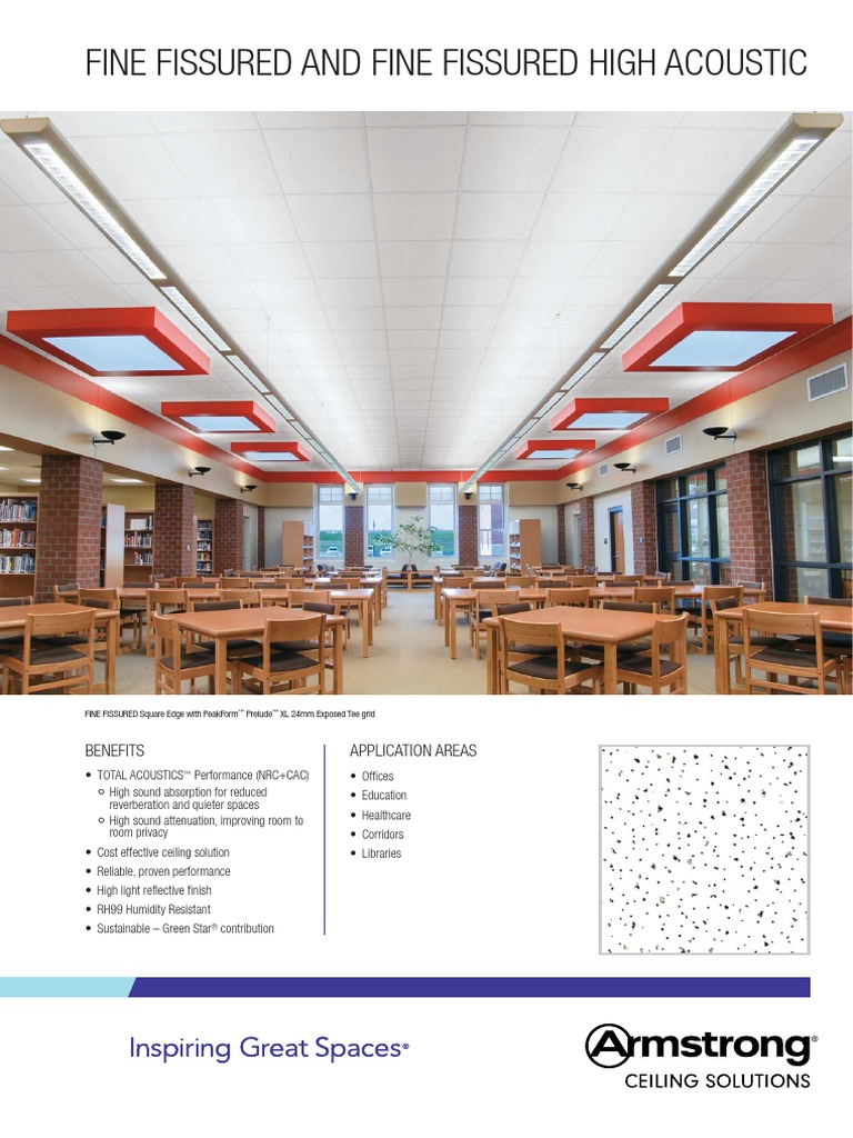 Armstrong Fine Fissured Data Sheet | PDF | Green Building | Building ...