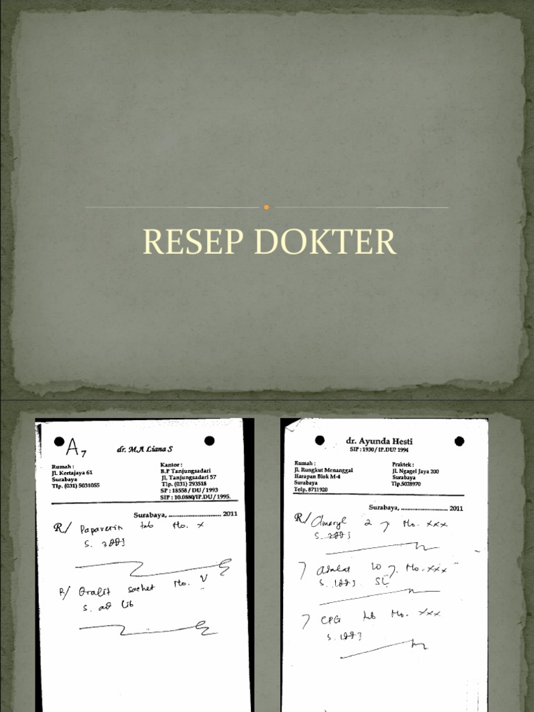 Resep Dokter | PDF