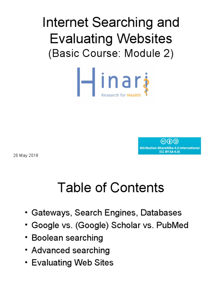 Website Evaluation and Search Techniques | PDF | Web Search Engine ...