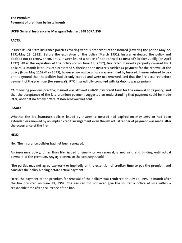 UCPB General Insurance Vs MasaganaTelamart 308 SCRA 259 | PDF