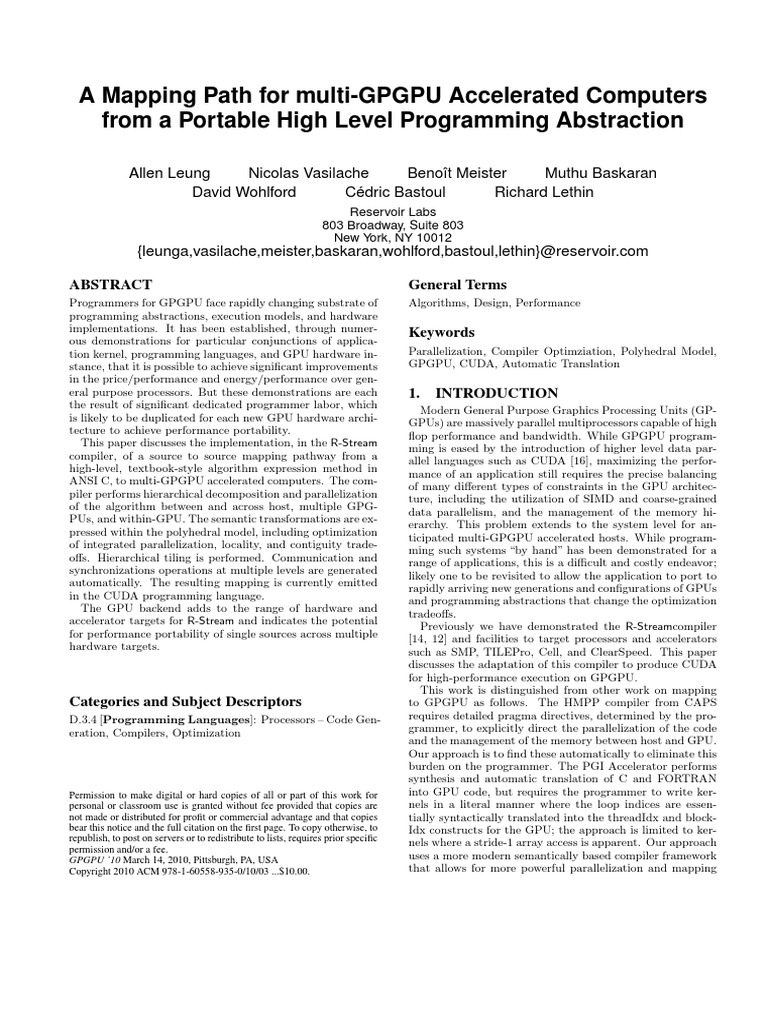 3 Gpgpu PDF | PDF | Parallel Computing | Graphics Processing Unit