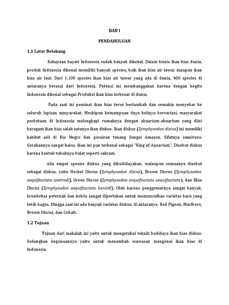 Budidaya Ikan Discus: Panduan Lengkap | PDF